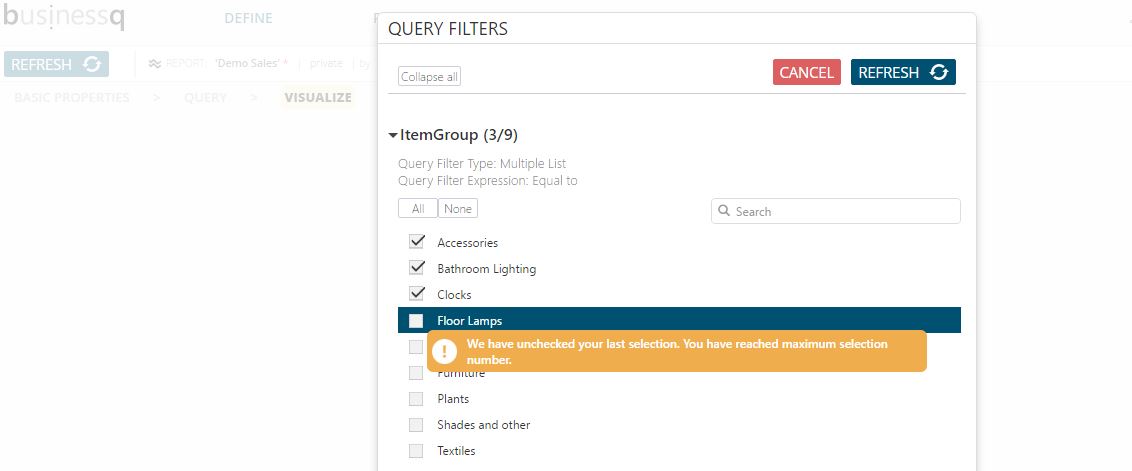 BusinessQ documentation: Data Visualization Analytics
